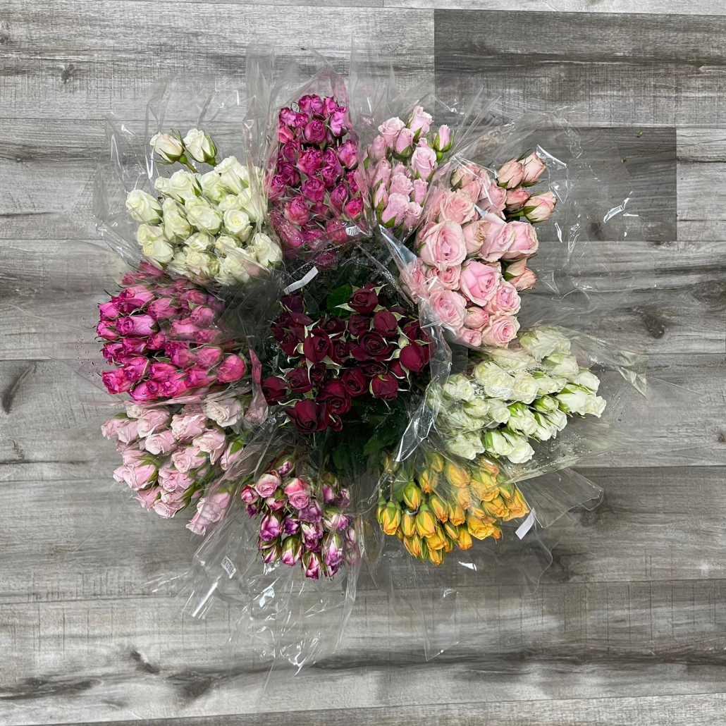 Mini Rose Assorted Box 120 Stems - FlowersAndServices® Nationwide